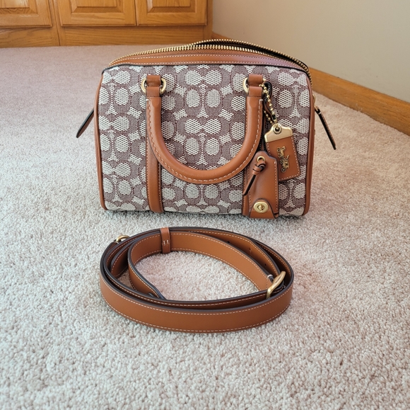 Coach | Bags | Coach Ruby Satchel 25 In Signature Textile Jacquard ...